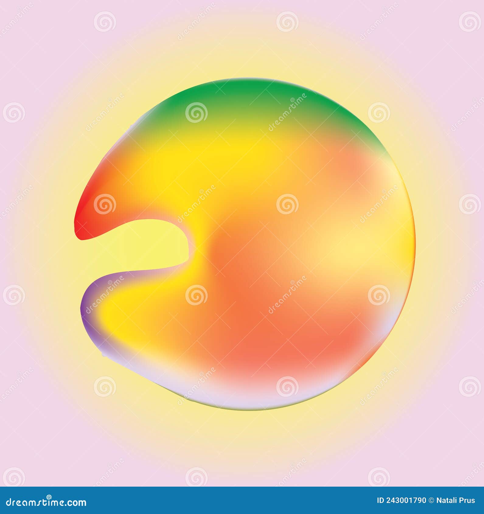 Deformation of a Colored Bubble Stock Vector - Illustration of blue ...
