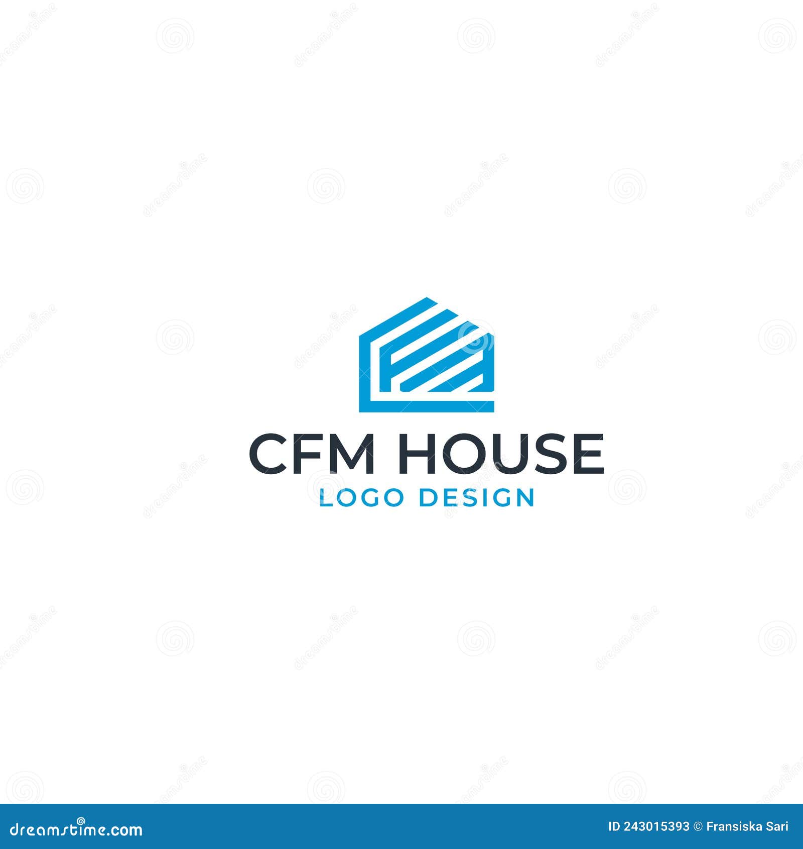 CFM HOUSE LOGO stock vector. Illustration of logo, brand - 243015393