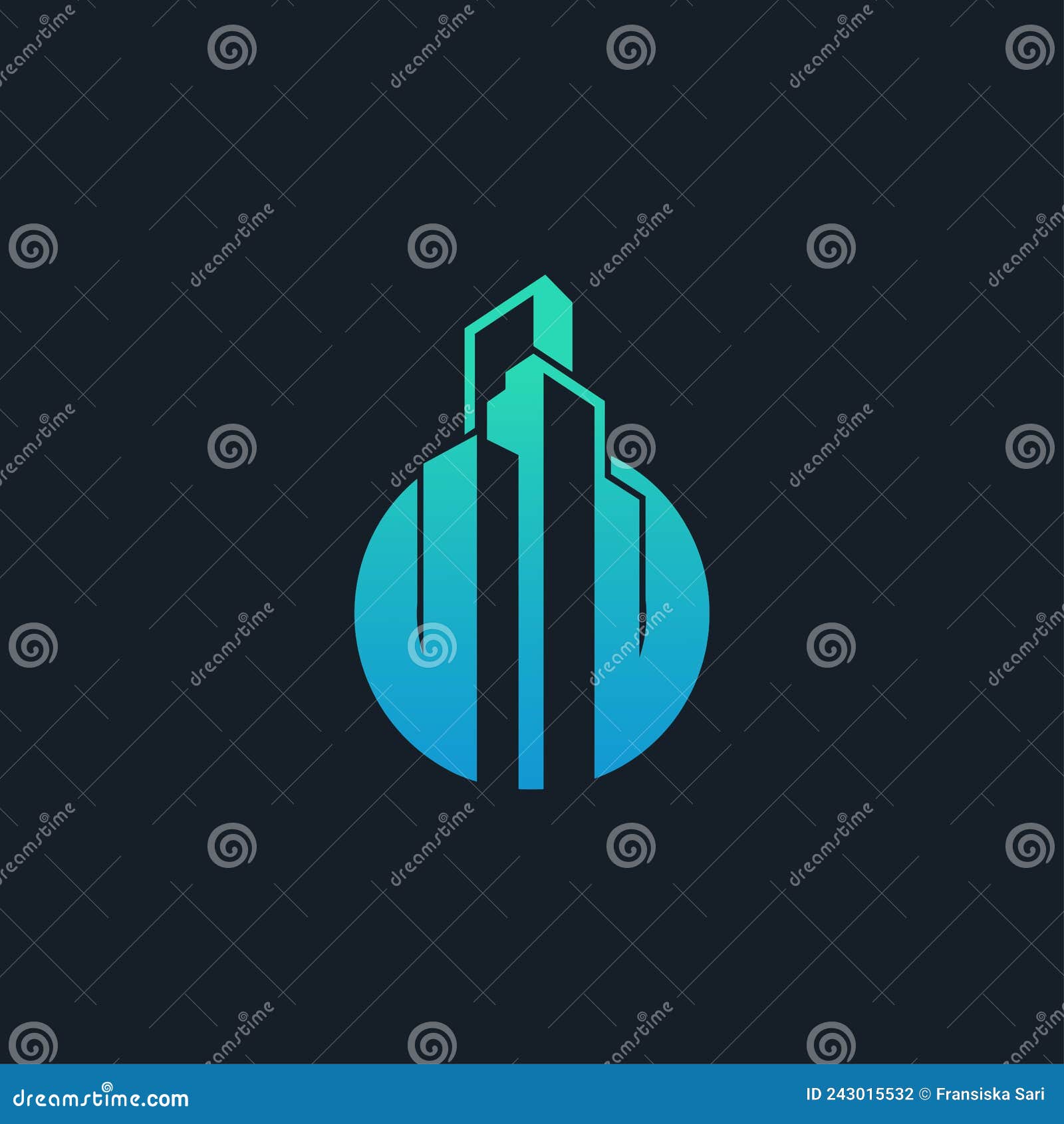 PLANET BUILDING LOGO stock vector. Illustration of concept - 243015532