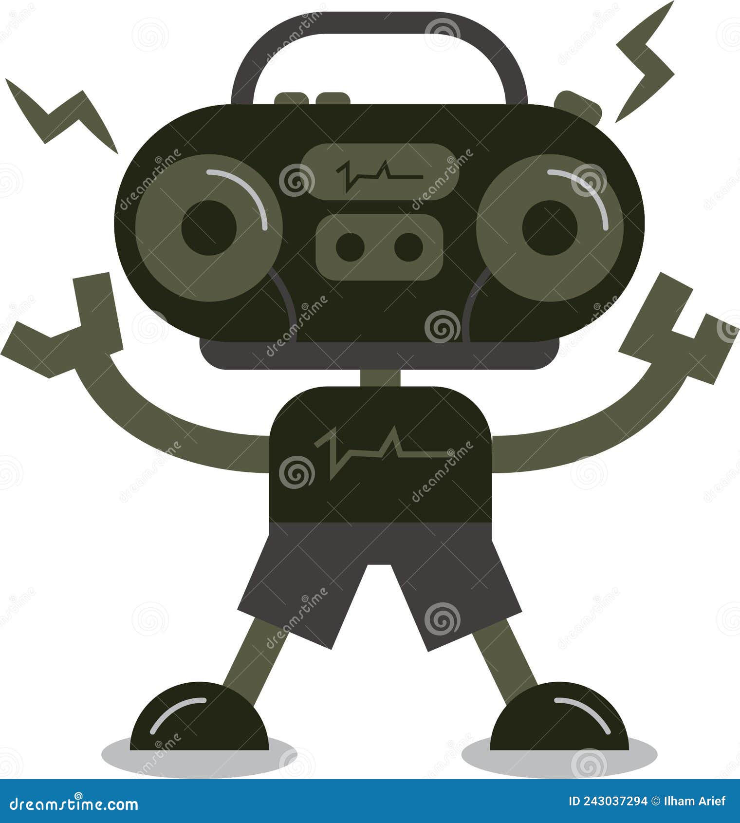 Cute Boombox Cartoon Character , Boombox Mascot Stock Vector ...