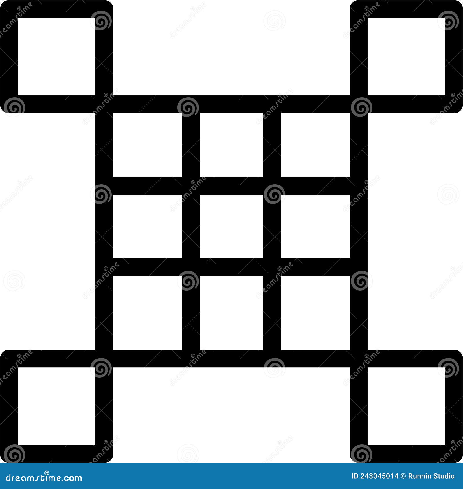 Grid Icon stock vector. Illustration of idea, logic - 243045014