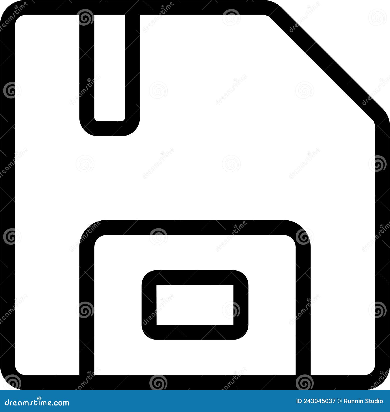 Disk Icon stock vector. Illustration of design, education - 243045037