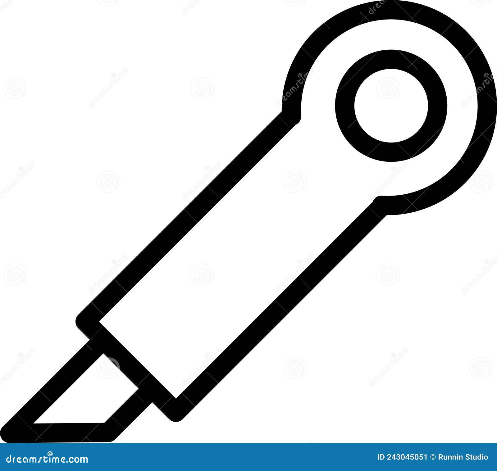 Cutter Icon stock vector. Illustration of mind, cutter - 243045051