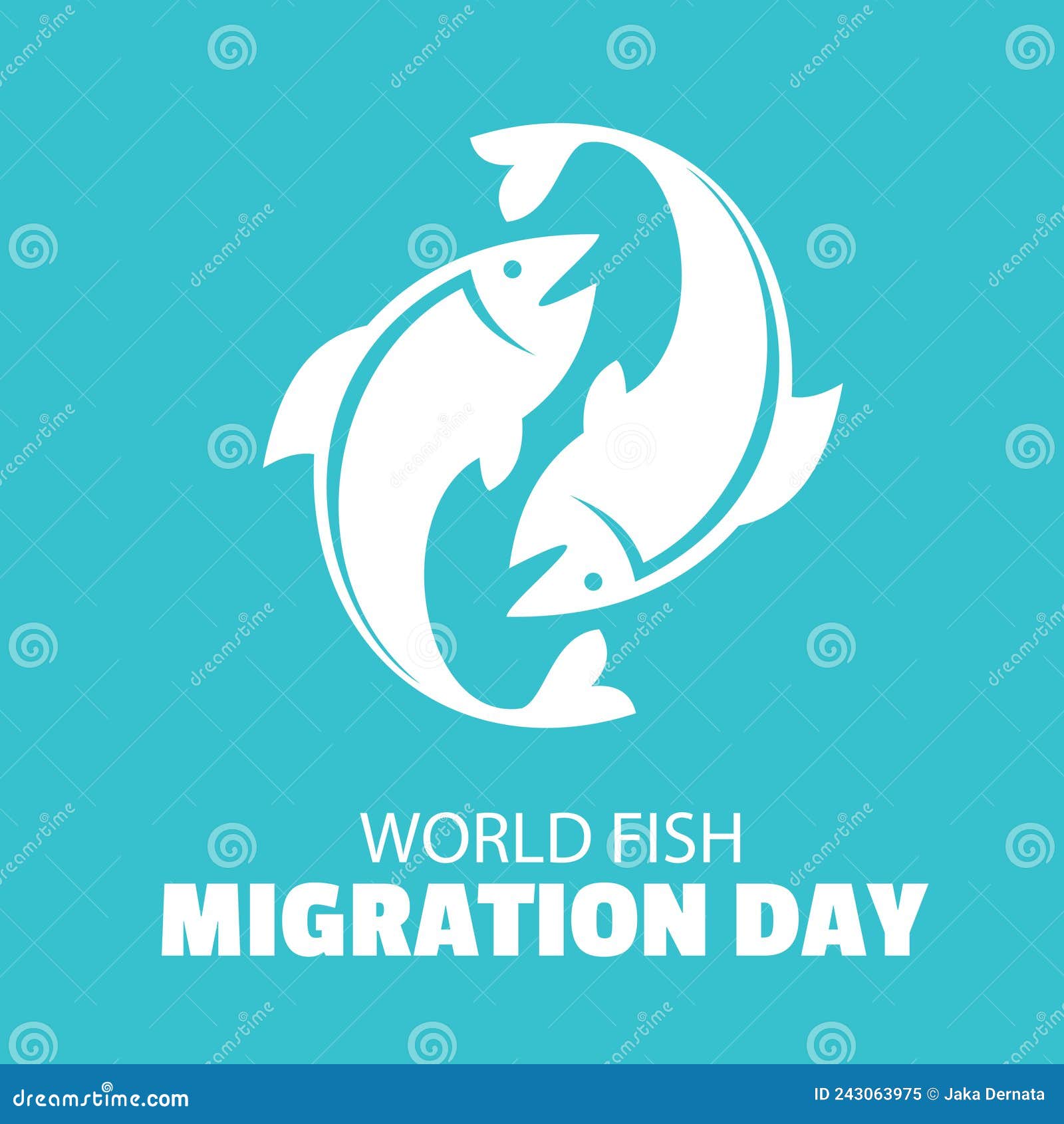 Vector World Fish Migration Day. Templates for Backgrounds Stock Vector ...
