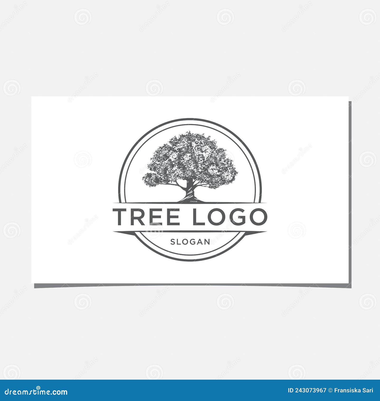 TREE VINTAGE LOGO DESIGN stock vector. Illustration of retro - 243073967