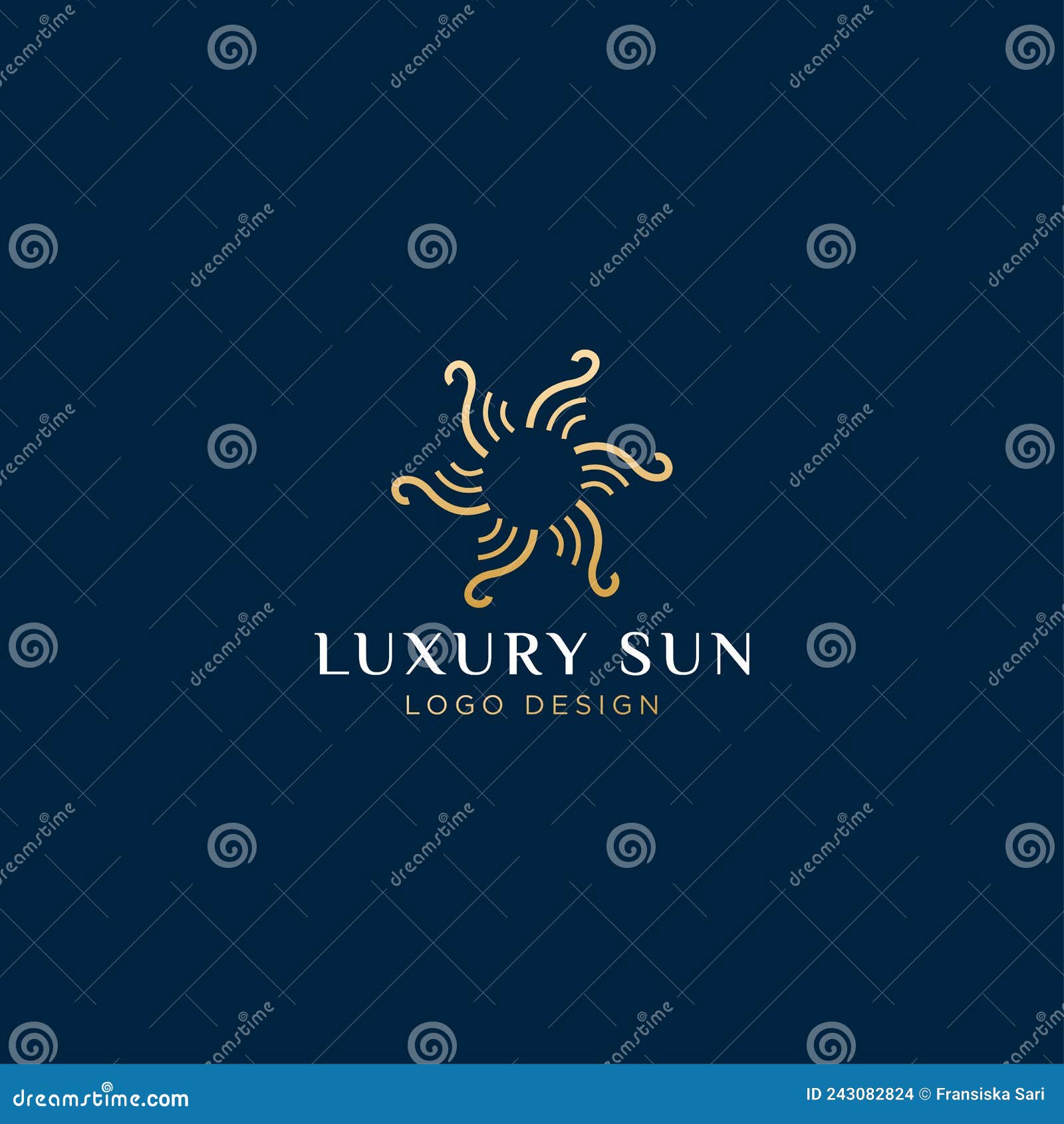 LUXURY SUN LOGO stock vector. Illustration of design - 243082824