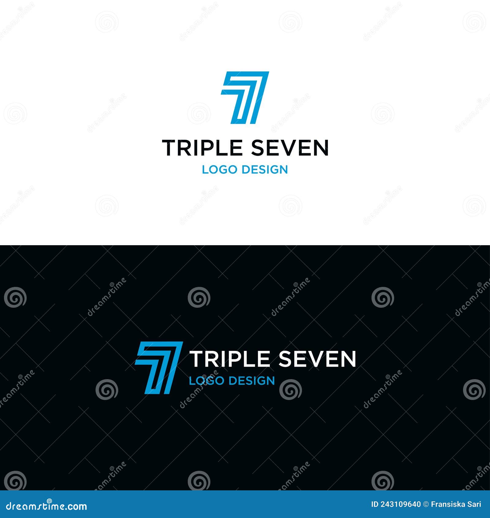 TRIPLE SEVEN or SEVEN UP LOGO Stock Vector - Illustration of career ...