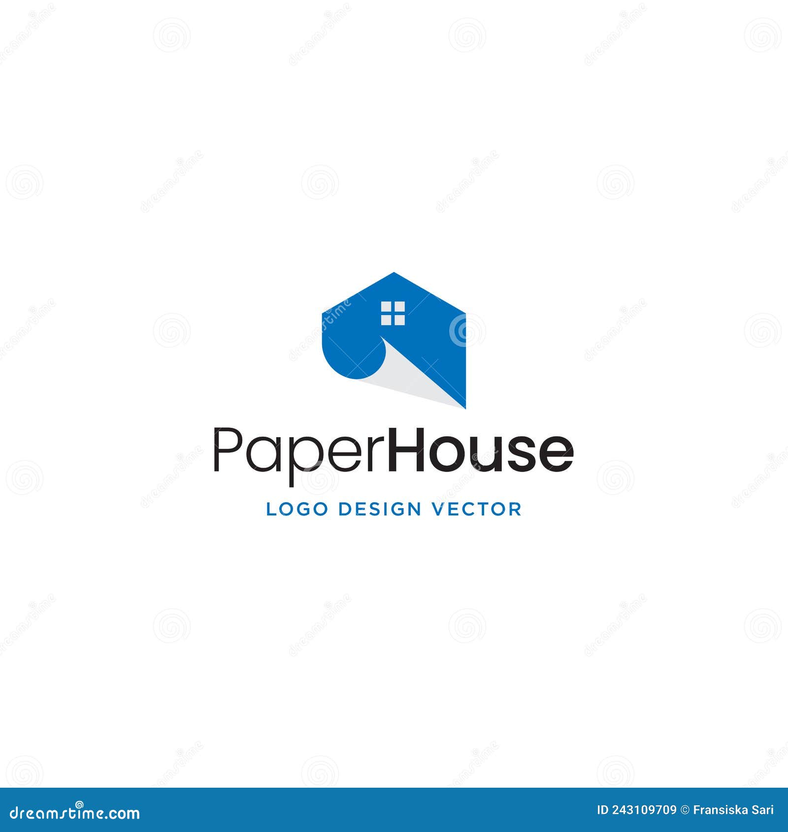 PAPER HOUSE LOGO stock vector. Illustration of document - 243109709