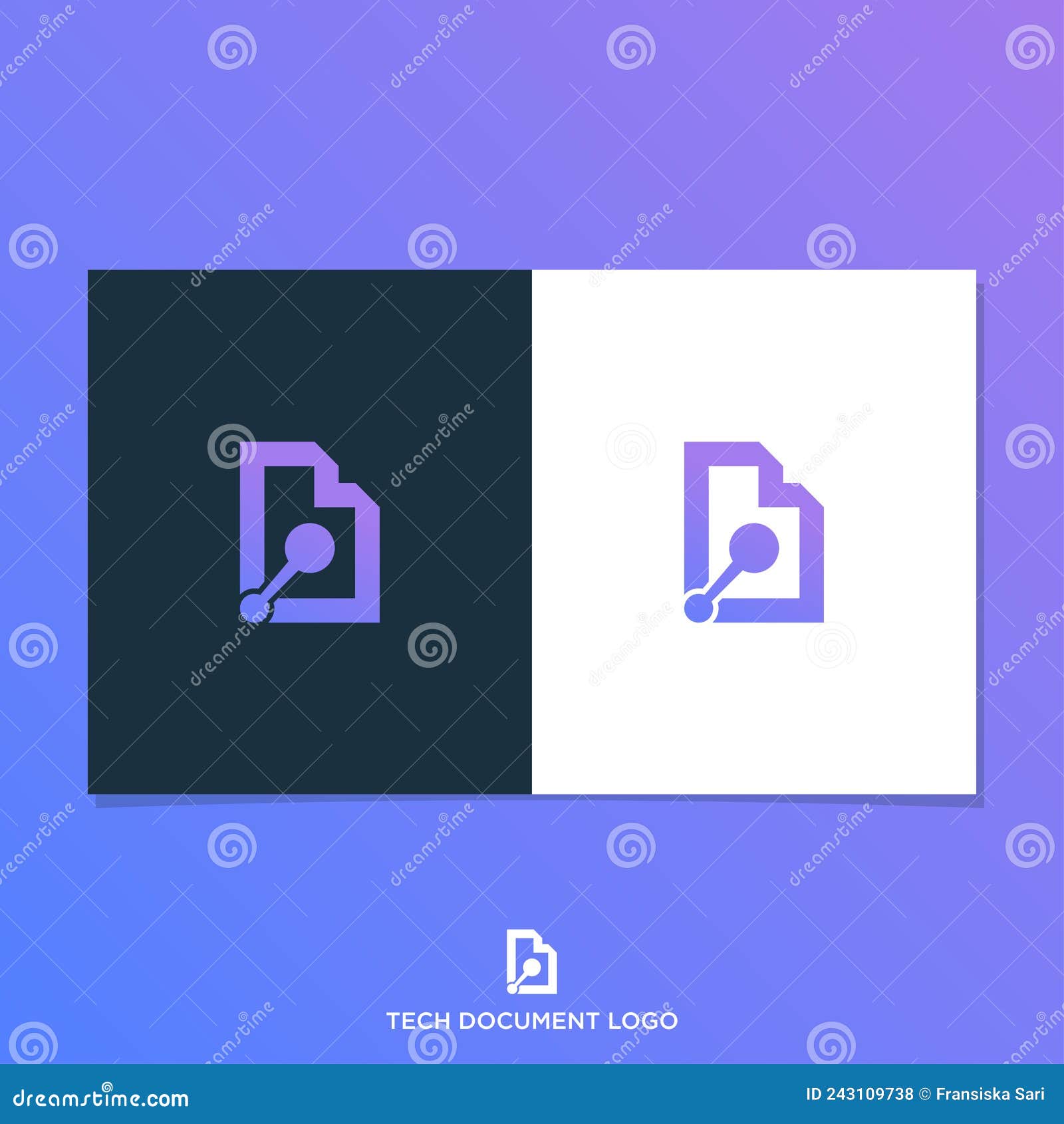 TECH DOCUMENT LOGO stock vector. Illustration of modern - 243109738