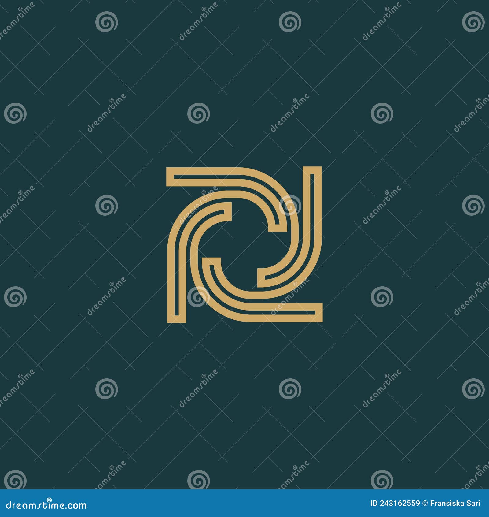 Endless Line Art Illustration Of Antelope. Continuous Black Outline ...