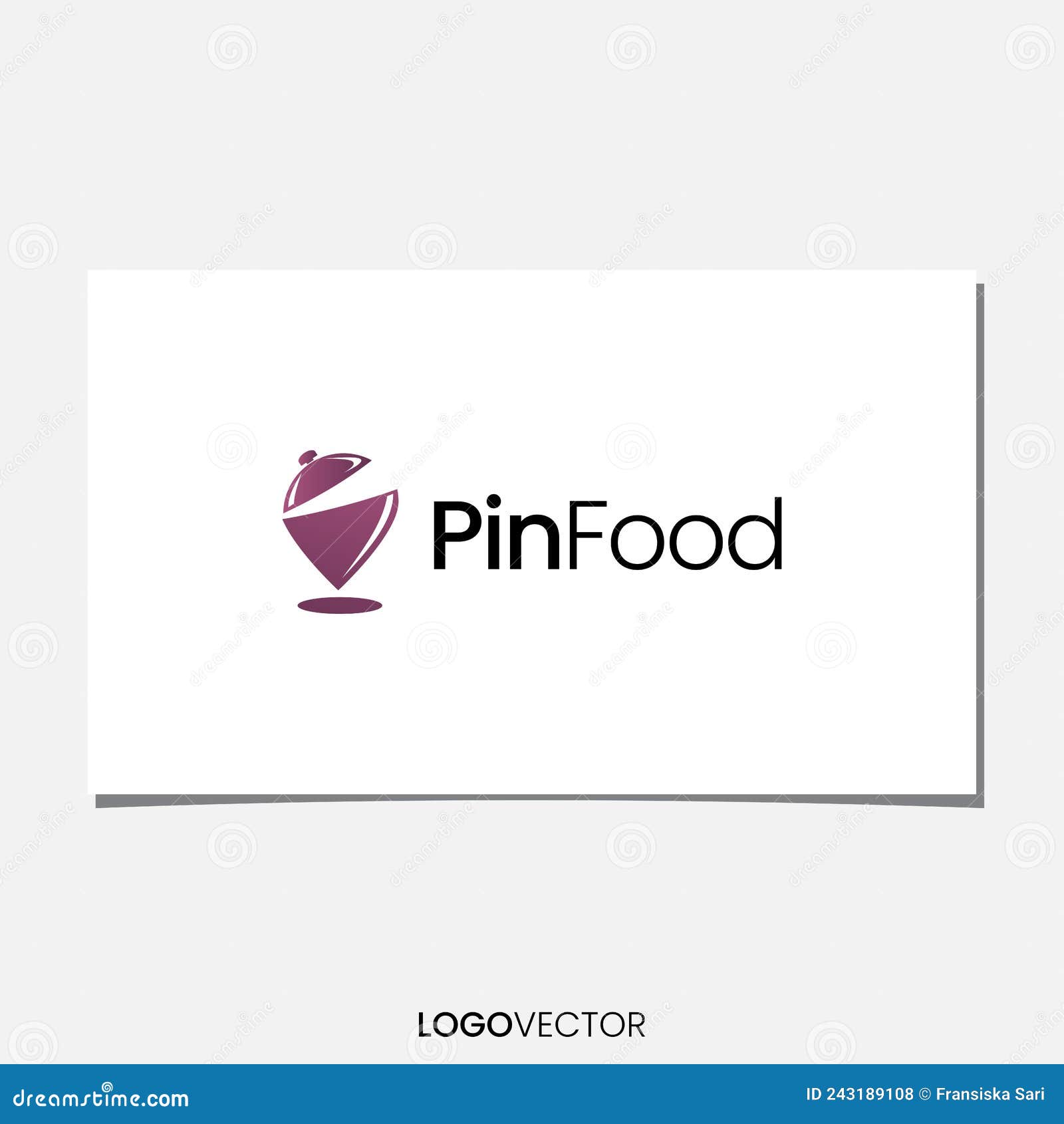 PIN FOOD LOGO stock vector. Illustration of graphic - 243189108