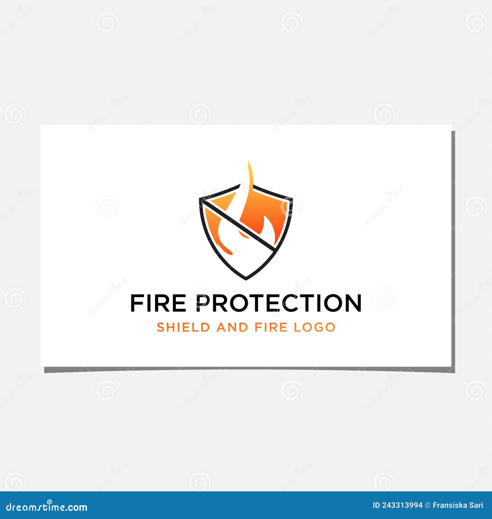 FIRE PROTECTION LOGO stock illustration. Illustration of security ...