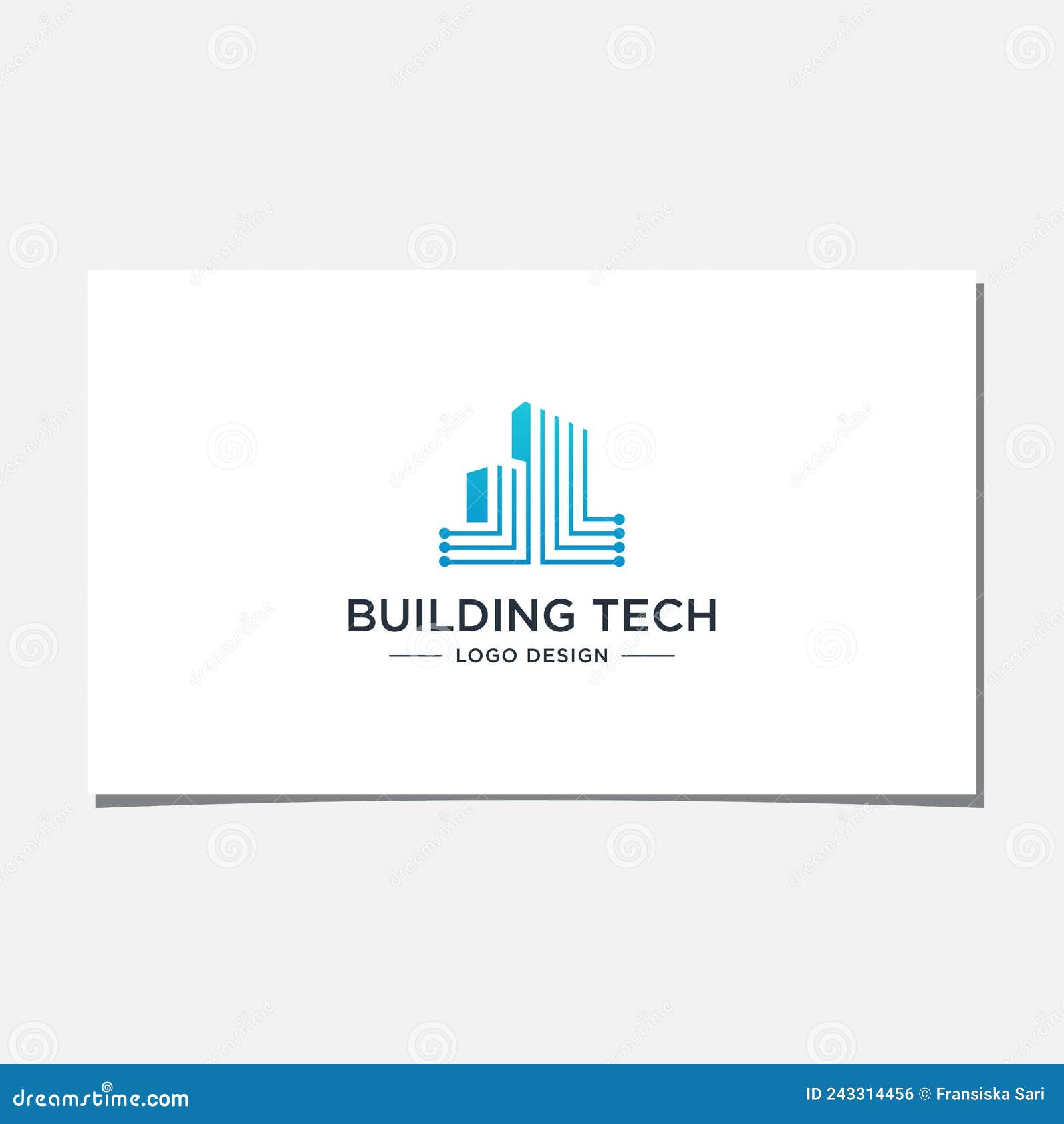 BUILDING TECH LOGO stock vector. Illustration of logo - 243314456