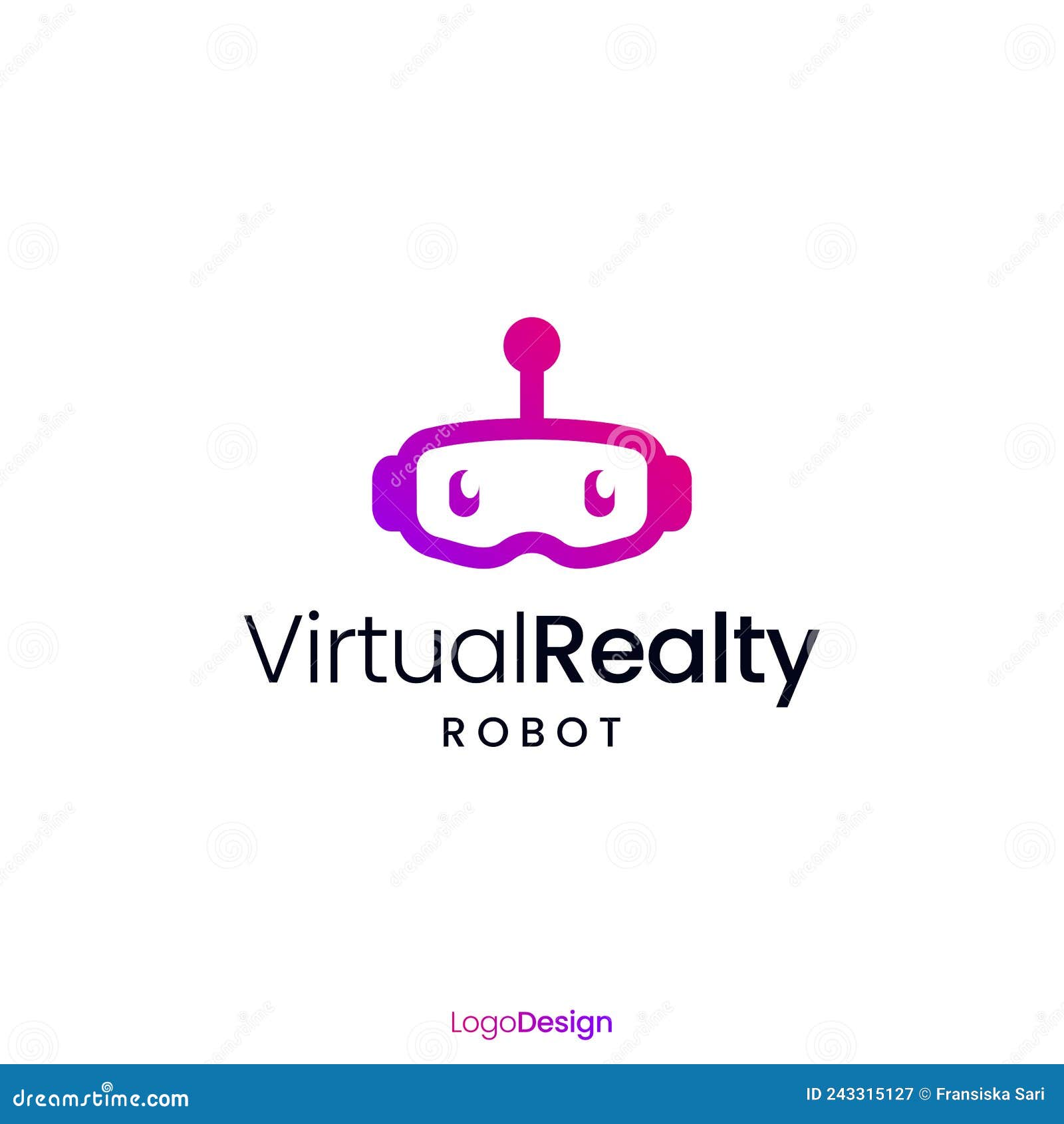 VIRTUAL REALTY LOGO stock vector. Illustration of future - 243315127