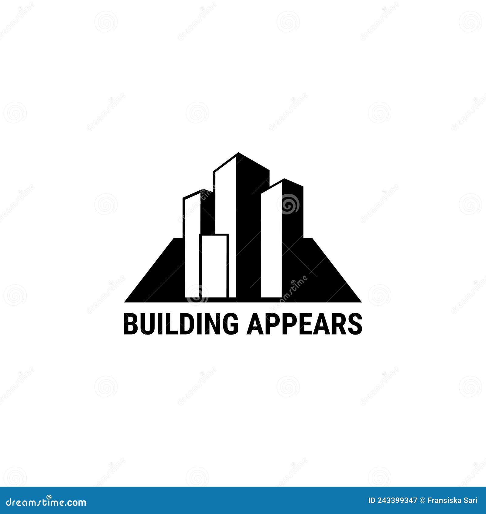 BUILDING APPEARS LOGO stock vector. Illustration of space - 243399347