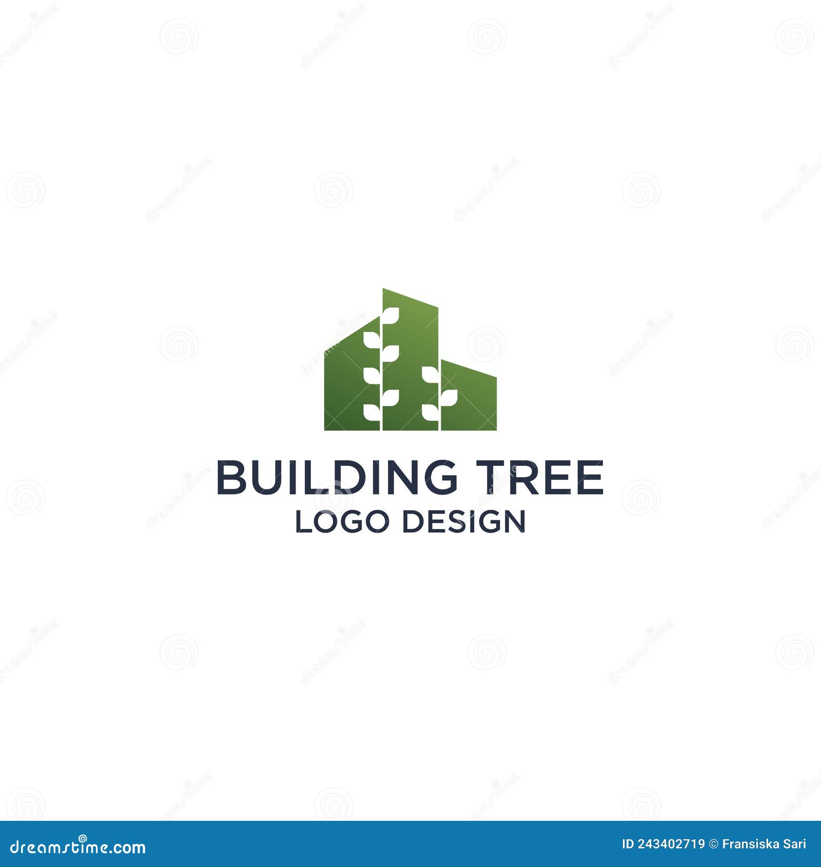 BUILDING TREE LOGO stock vector. Illustration of design - 243402719
