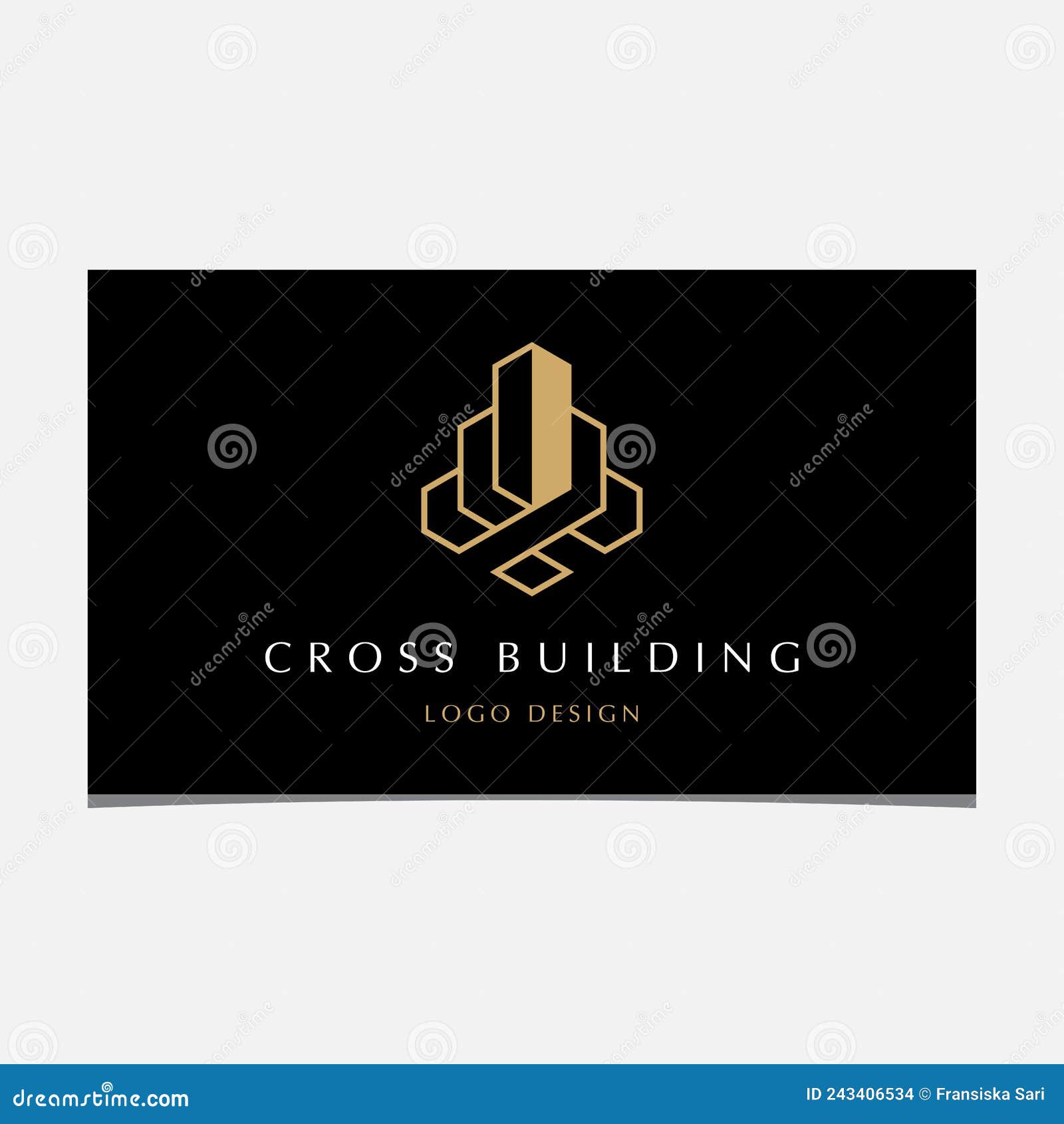 CROSSROAD BUILDING LOGO stock vector. Illustration of logotype - 243406534