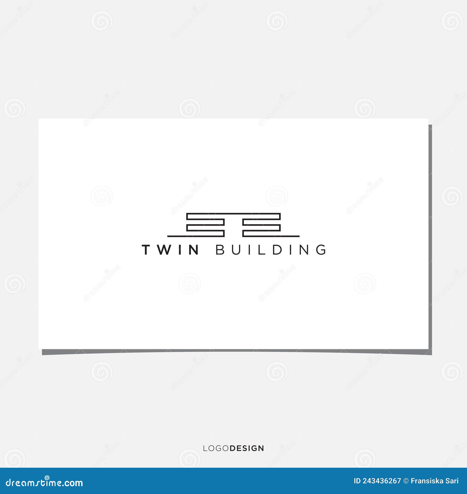 TWIN BUILDING LOGO stock vector. Illustration of city - 243436267