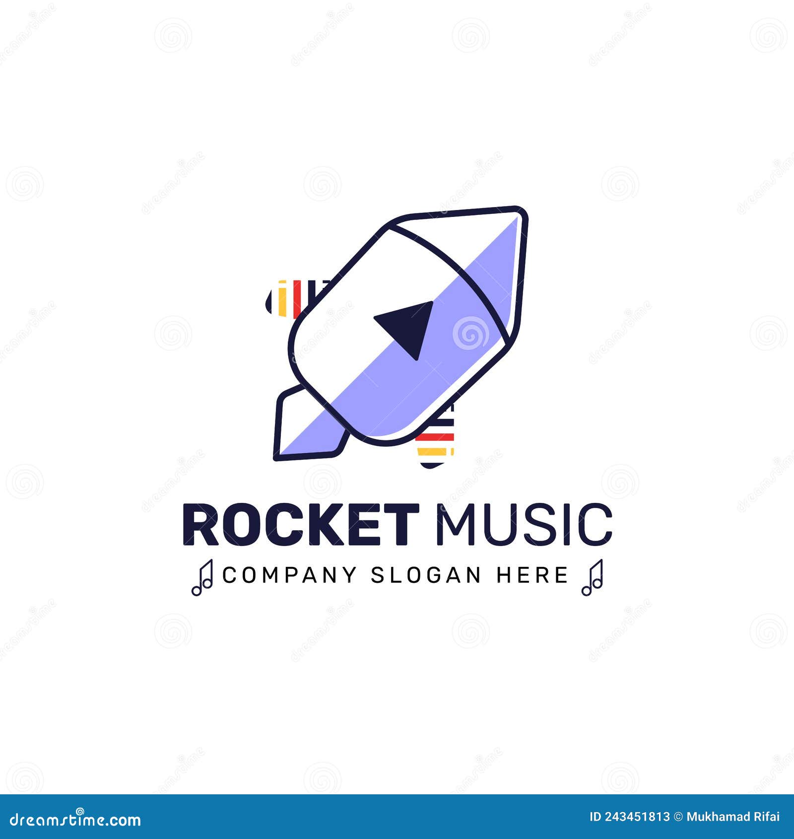 Music Rocket Logo Illustration Premium Vector Stock Vector ...