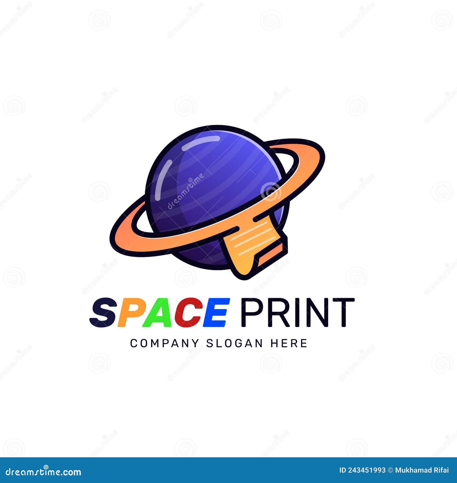 Space Theme Vector Logo for Your Digital Printing and Business Stock ...