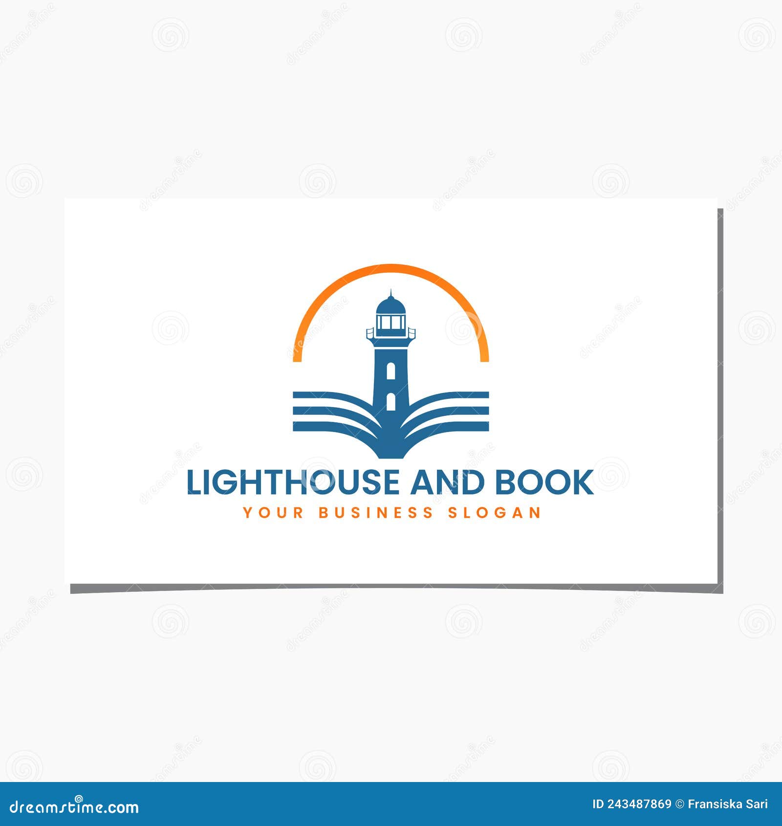 LIGHTHOUSE and BOOK LOGO stock vector. Illustration of graphic - 243487869
