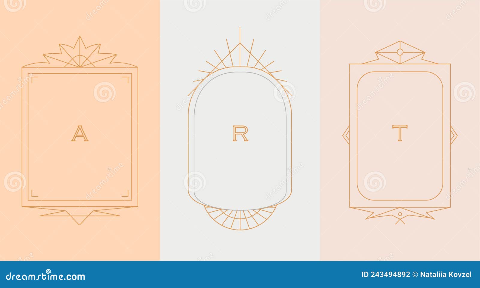 Boho Frames and Borders Vector Collection. Stock Vector - Illustration ...