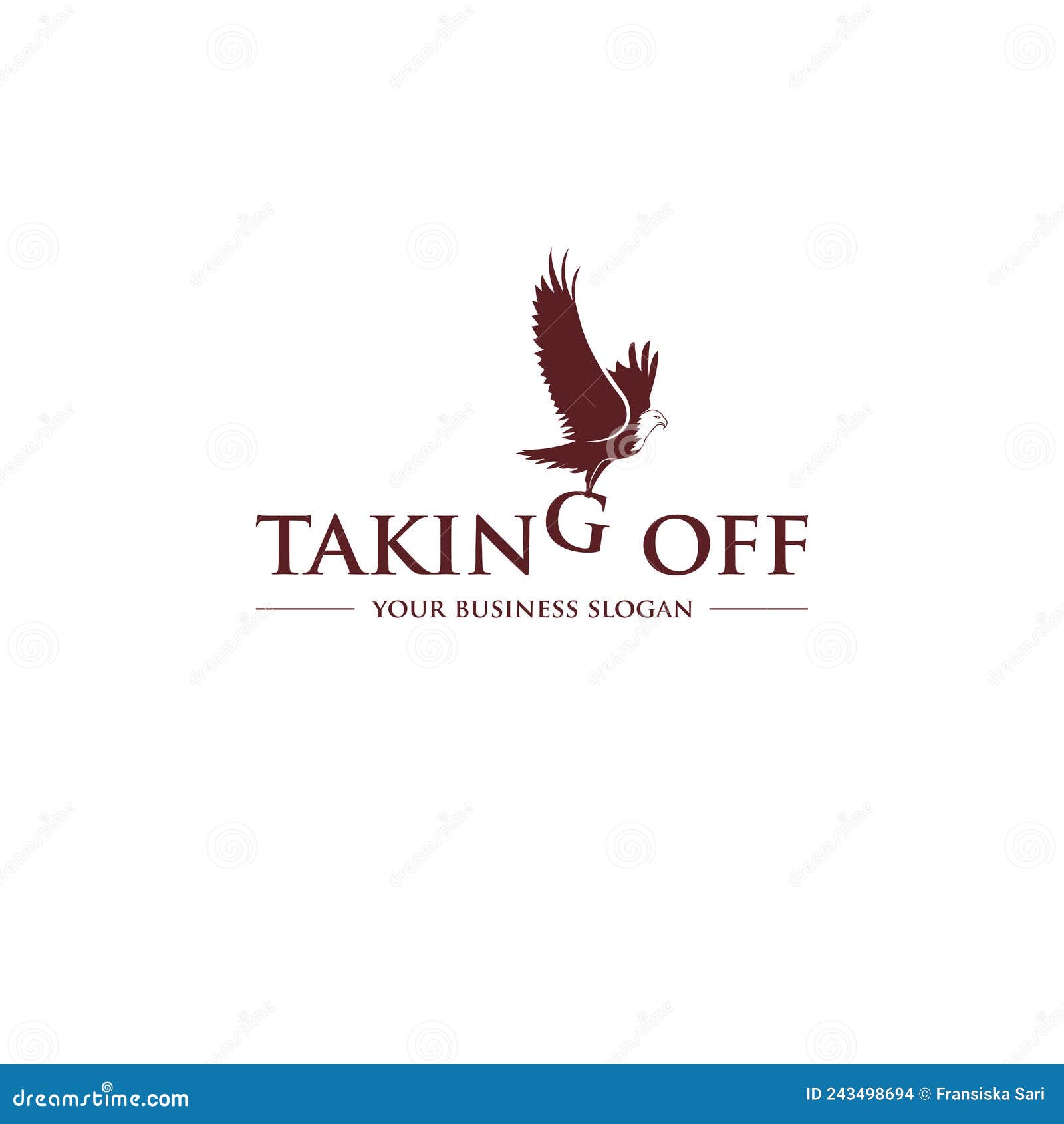 EAGLE TAKING OFF LOGO stock vector. Illustration of eagles - 243498694