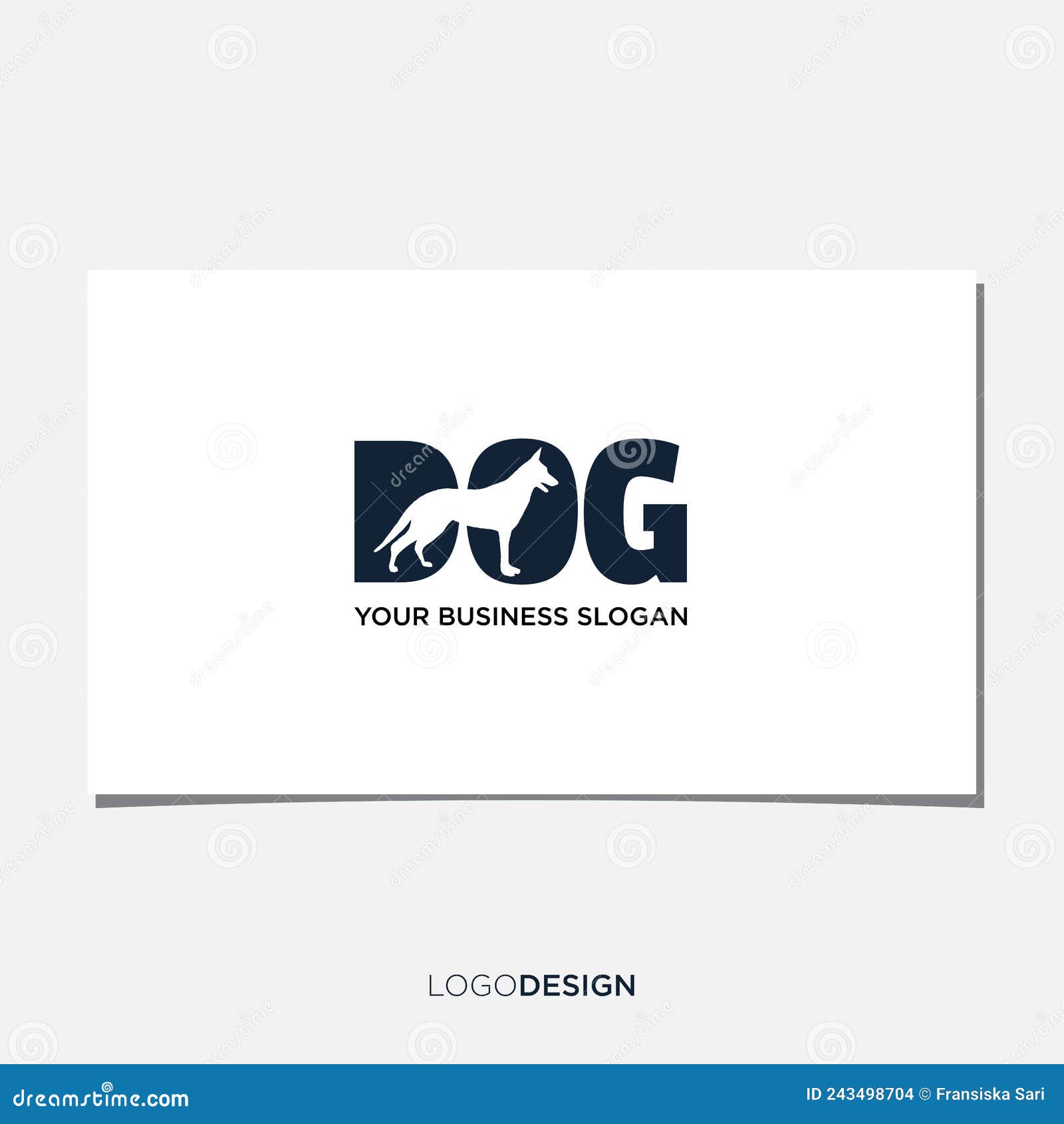 DOG LETTERING LOGO stock vector. Illustration of simple - 243498704