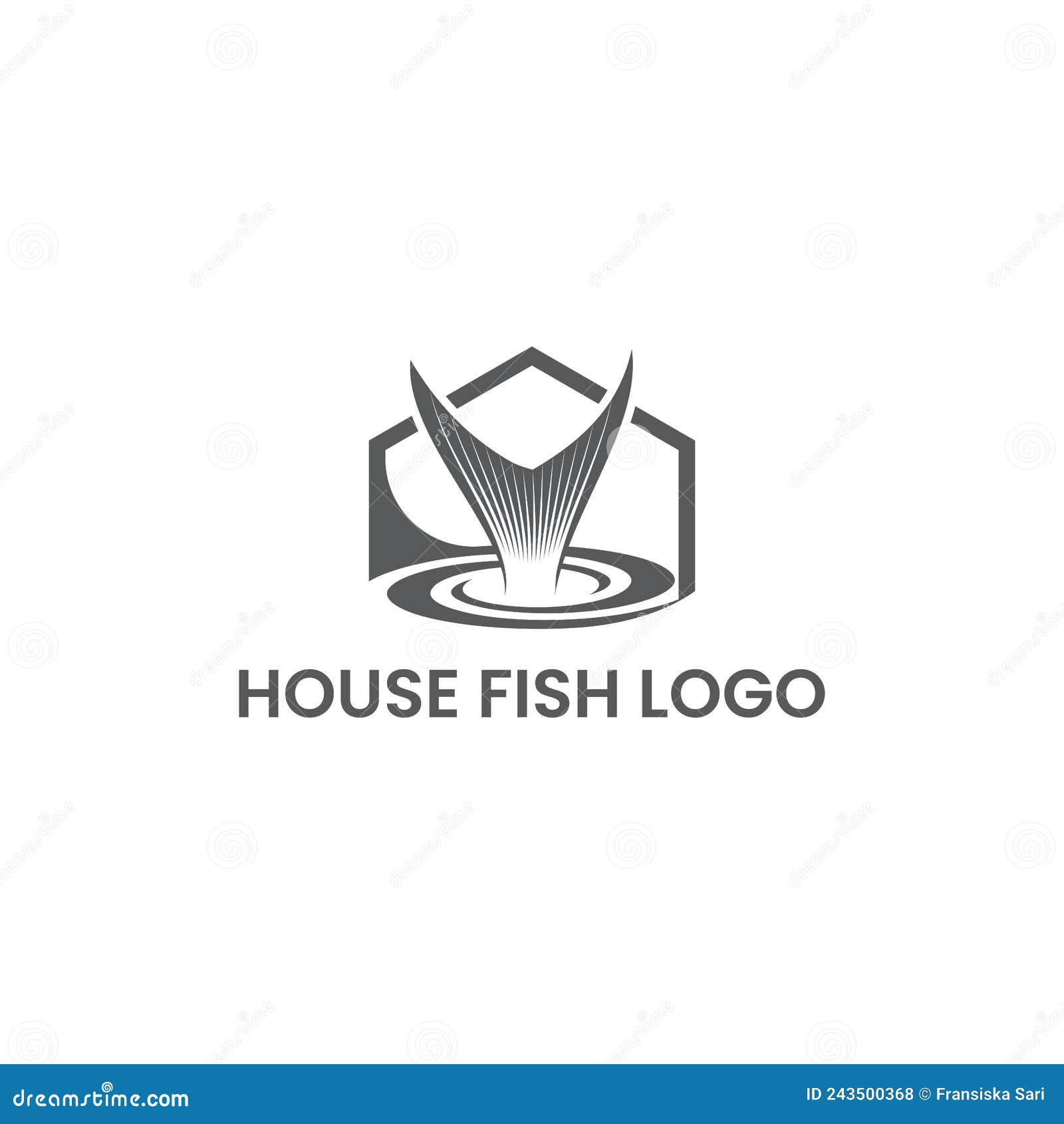 HOUSE FISH LOGO stock vector. Illustration of abstract - 243500368