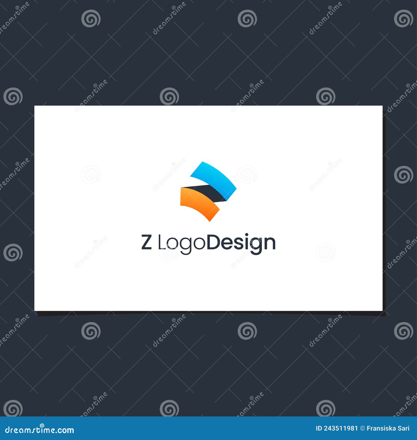 Z RIBBON LOGO stock vector. Illustration of movement - 243511981
