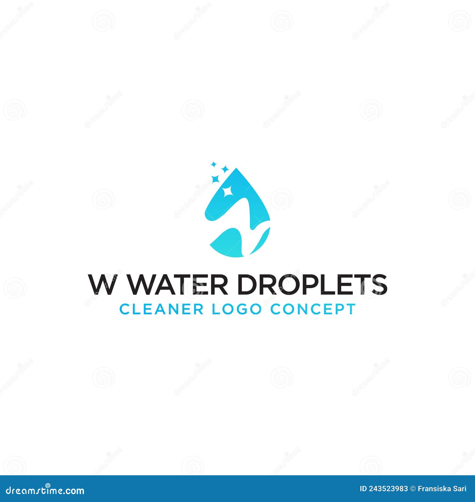 W WATER DROPLETS LOGO stock vector. Illustration of graphic - 243523983
