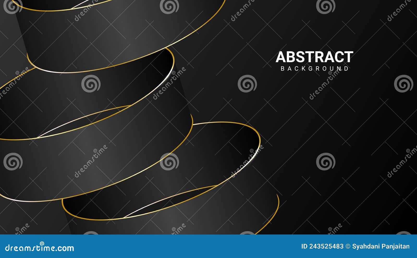 Geometric Abstract Background with Golden Color Circle Stock Vector ...