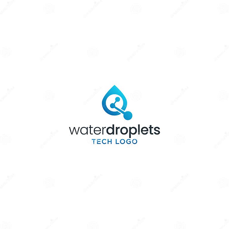 WATER DROP TECHNOLOGY LOGO stock vector. Illustration of design - 243528624