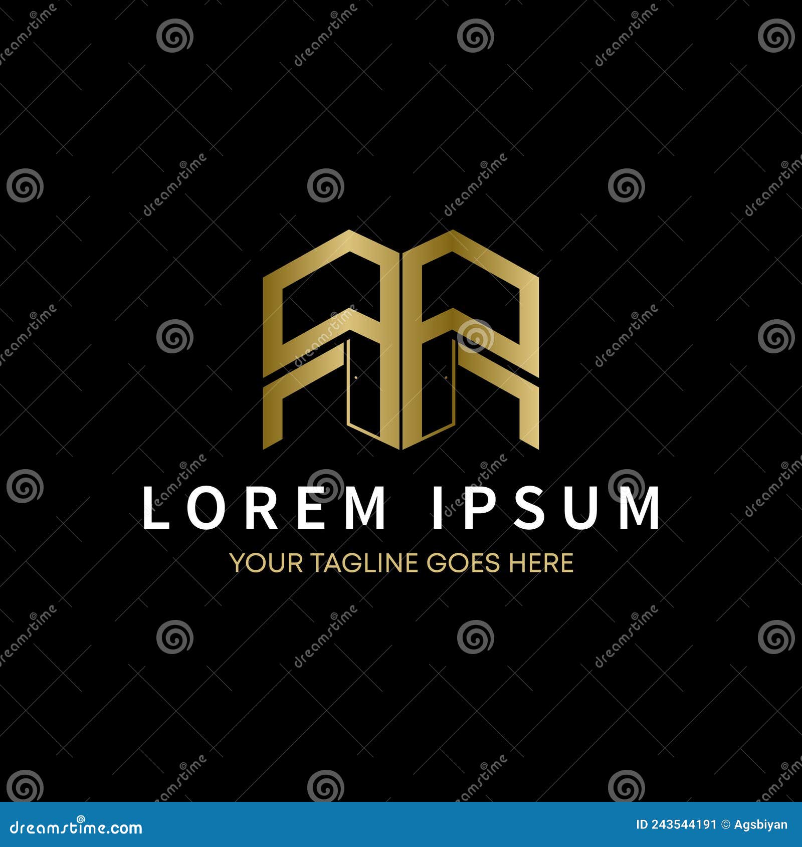 Unique and Simple Letter or Word RR or Double R Font with 2 Windows ...