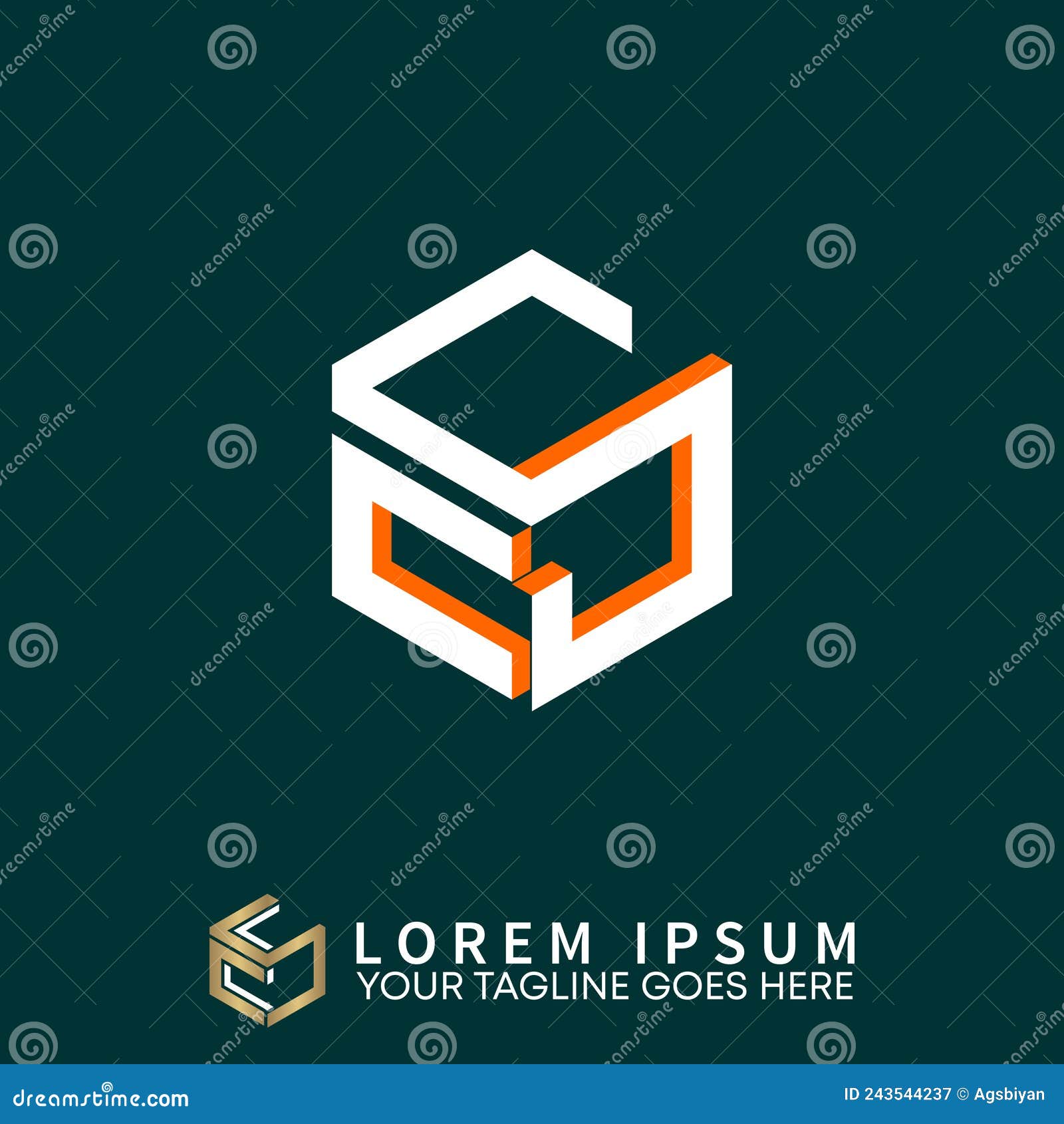 Letter or Word CS or SC Font in 3D Hexagon Image Graphic Icon Logo ...