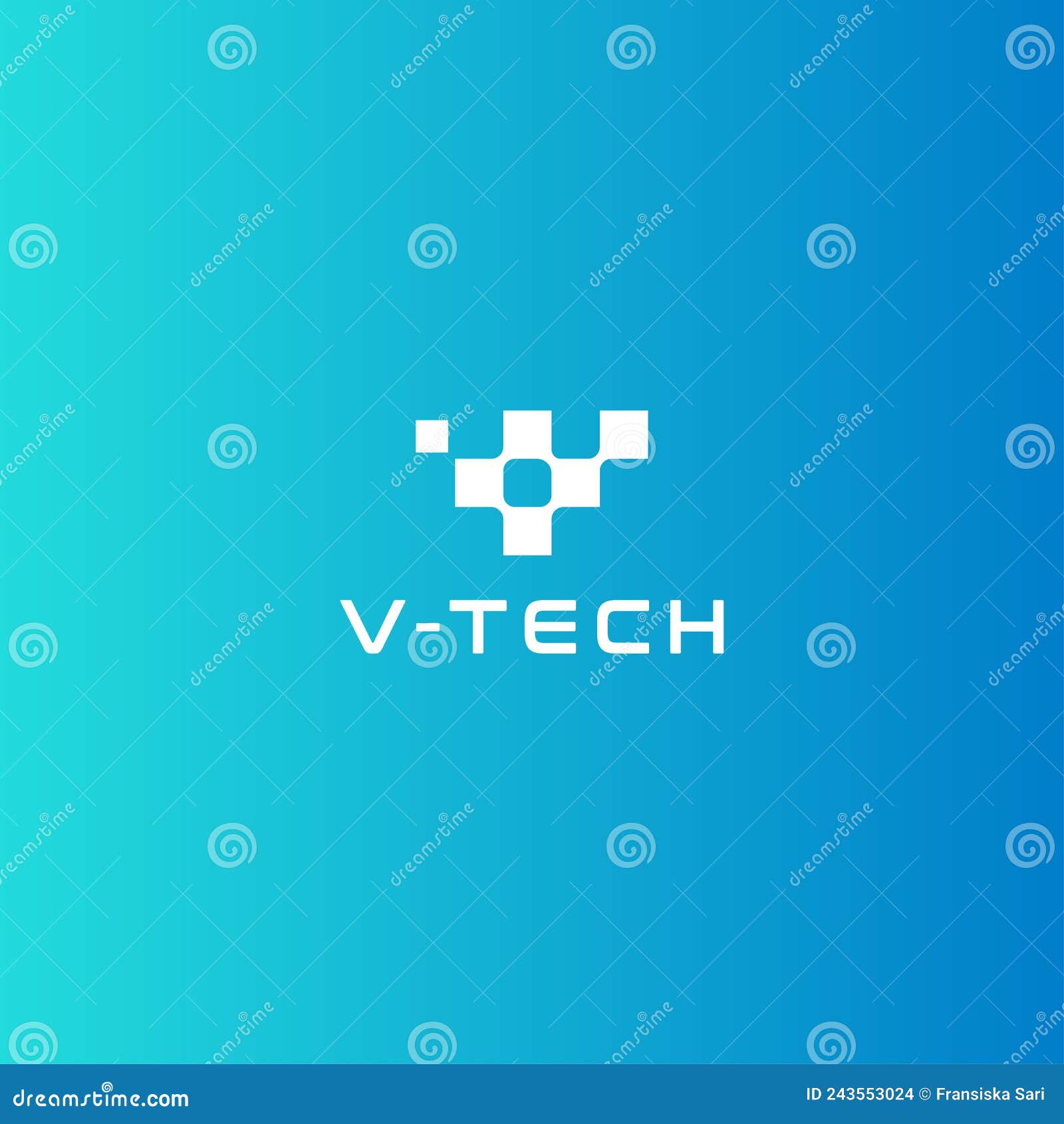 V PIXEL TECH LOGO stock vector. Illustration of font - 243553024