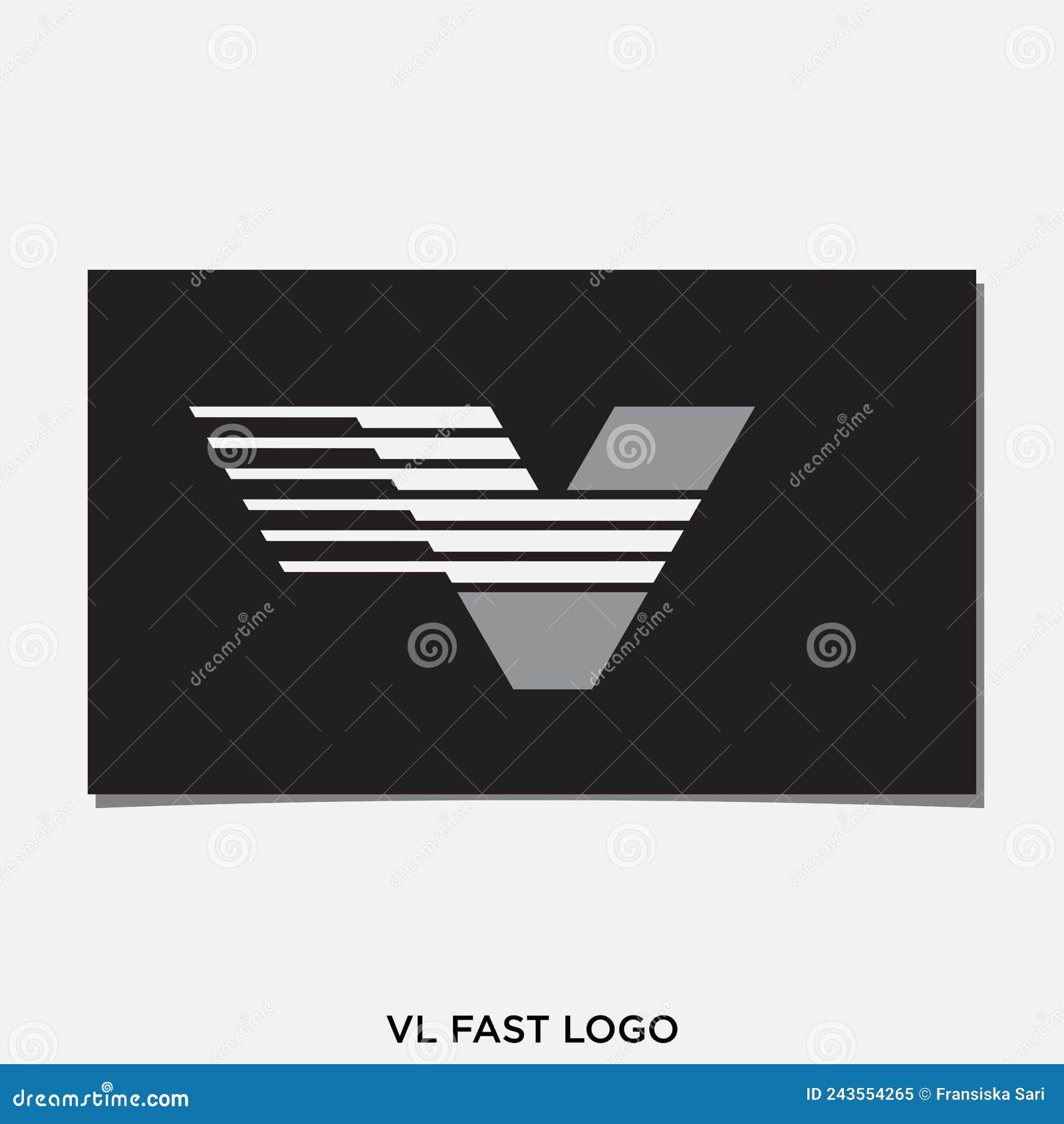 VL FAST LOGO stock vector. Illustration of fast, industry - 243554265