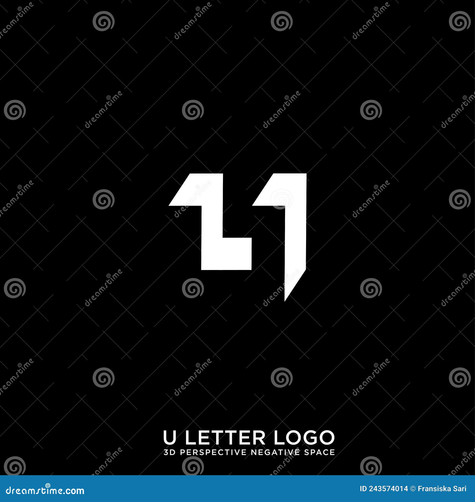 LETTER U SHADOW LOGO stock vector. Illustration of simple - 243574014