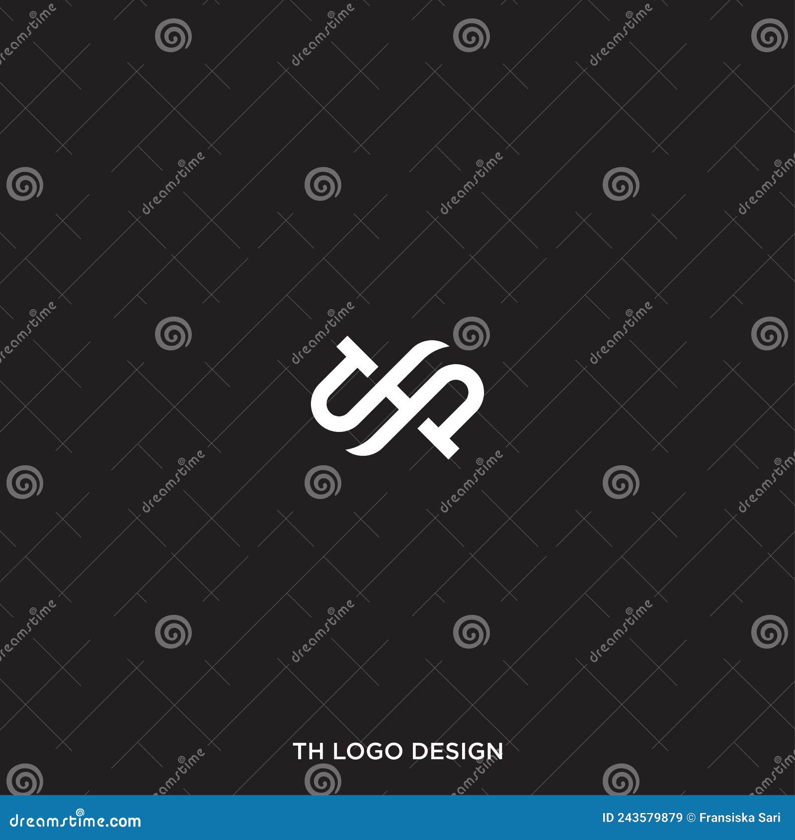 TH INITIAL LOGO stock vector. Illustration of company - 243579879