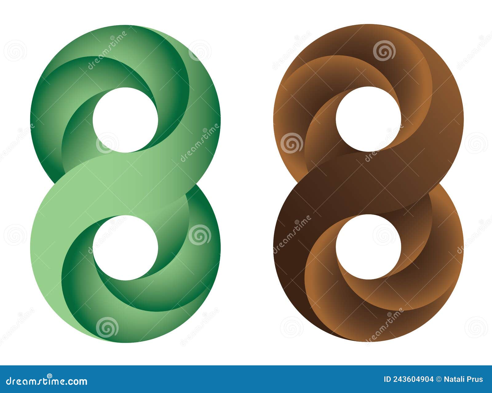 Symbolic numbers eight stock vector. Illustration of eight - 243604904