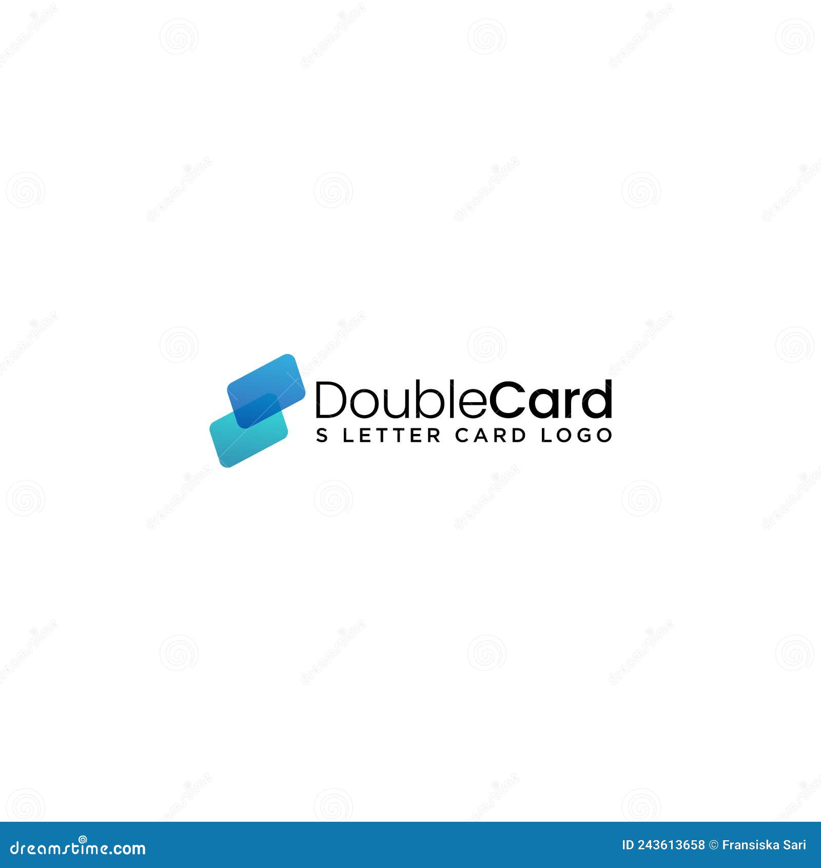 S DOUBLE CARD LOGO stock vector. Illustration of blue - 243613658
