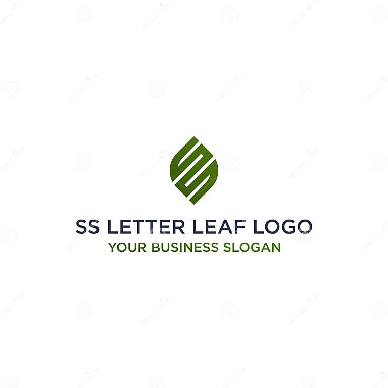 SS LEAF LOGO stock vector. Illustration of graphic, logotype - 243632629