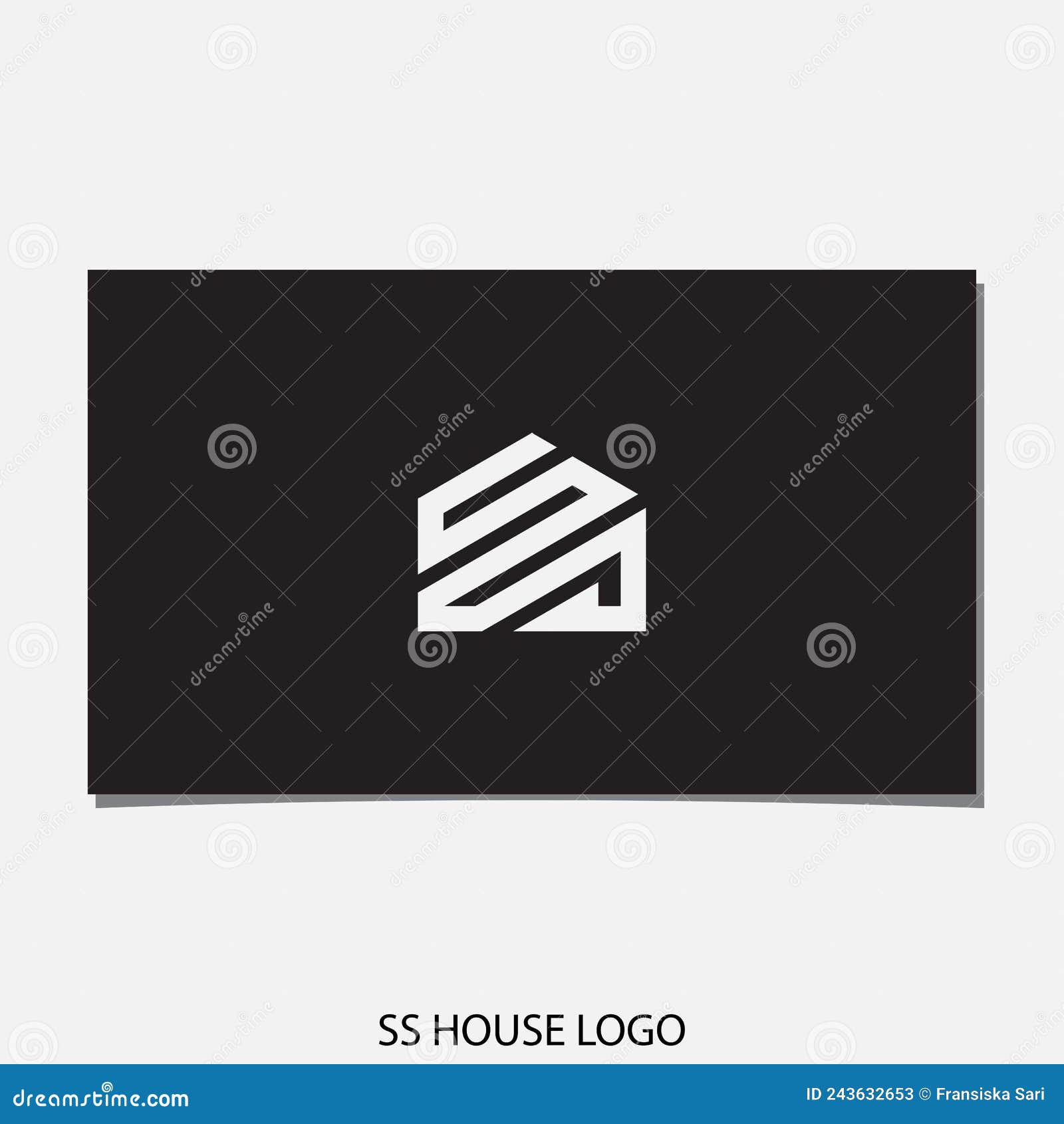 SS HOUSE LOGO stock vector. Illustration of construction - 243632653