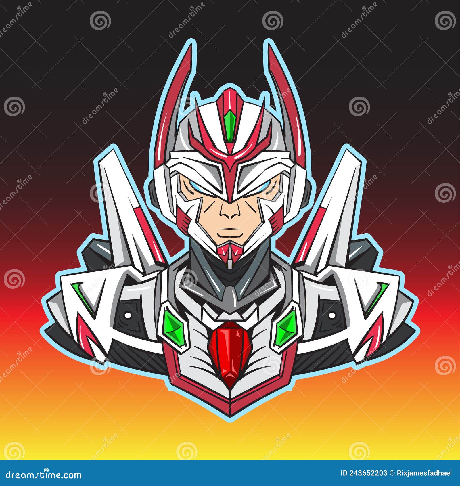 Cyborg Coloring Page For Kids Cartoon Vector | CartoonDealer.com #243706607