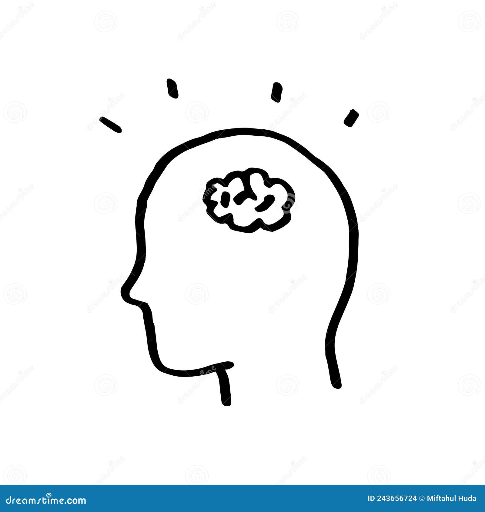 Man With Small Brain Yells At Quiet Man With Big Brain Stock Image ...