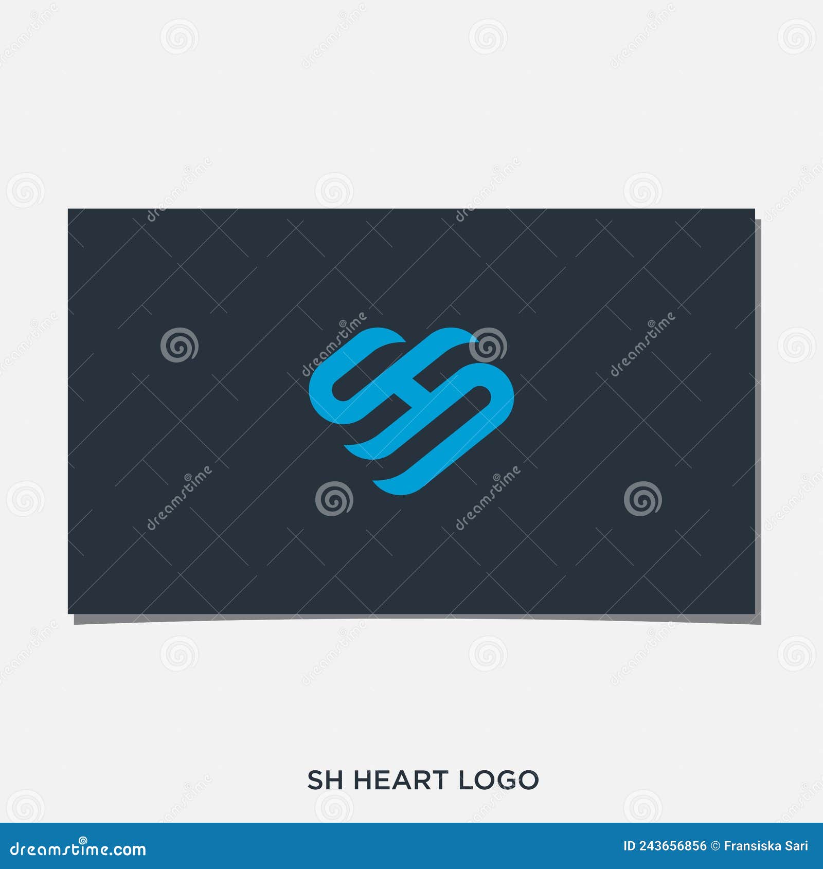 SH HEART MONOGRAM LOGO stock vector. Illustration of abstract - 243656856