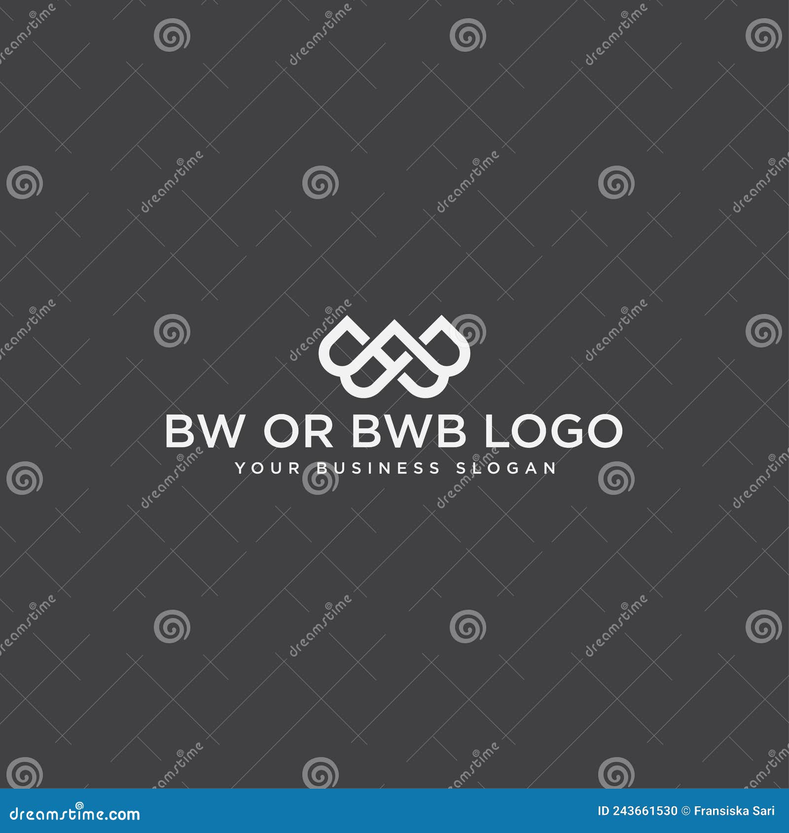 BW LOGO stock vector. Illustration of sign, abstract - 243661530