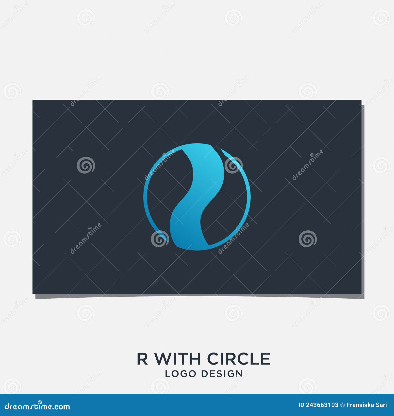 R CIRCLE LOGO stock vector. Illustration of initials - 243663103
