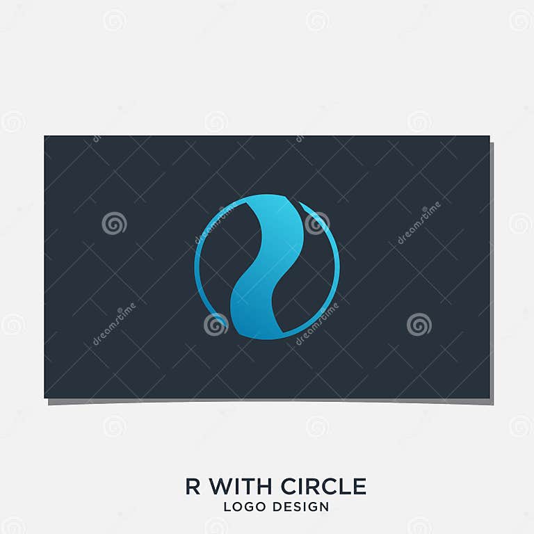 R CIRCLE LOGO stock vector. Illustration of initials - 243663103