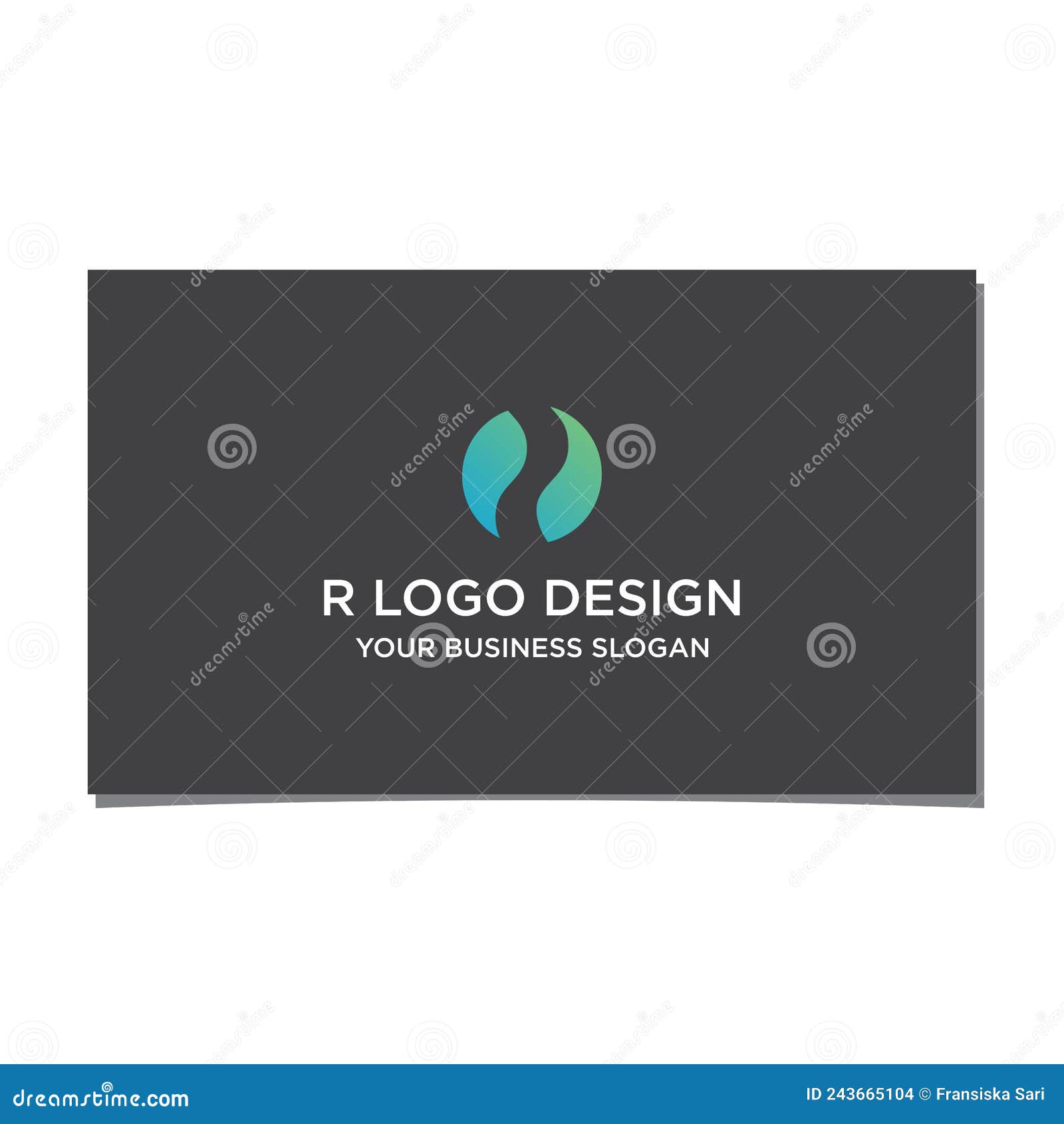 R NEGATIVE SPACE LOGO stock vector. Illustration of minimalist - 243665104